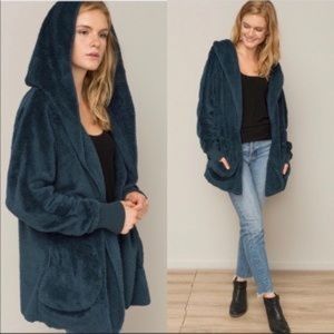143rd Style Haus | Jackets & Coats | Teal Blanket Fleece Hoodie 43rd ...